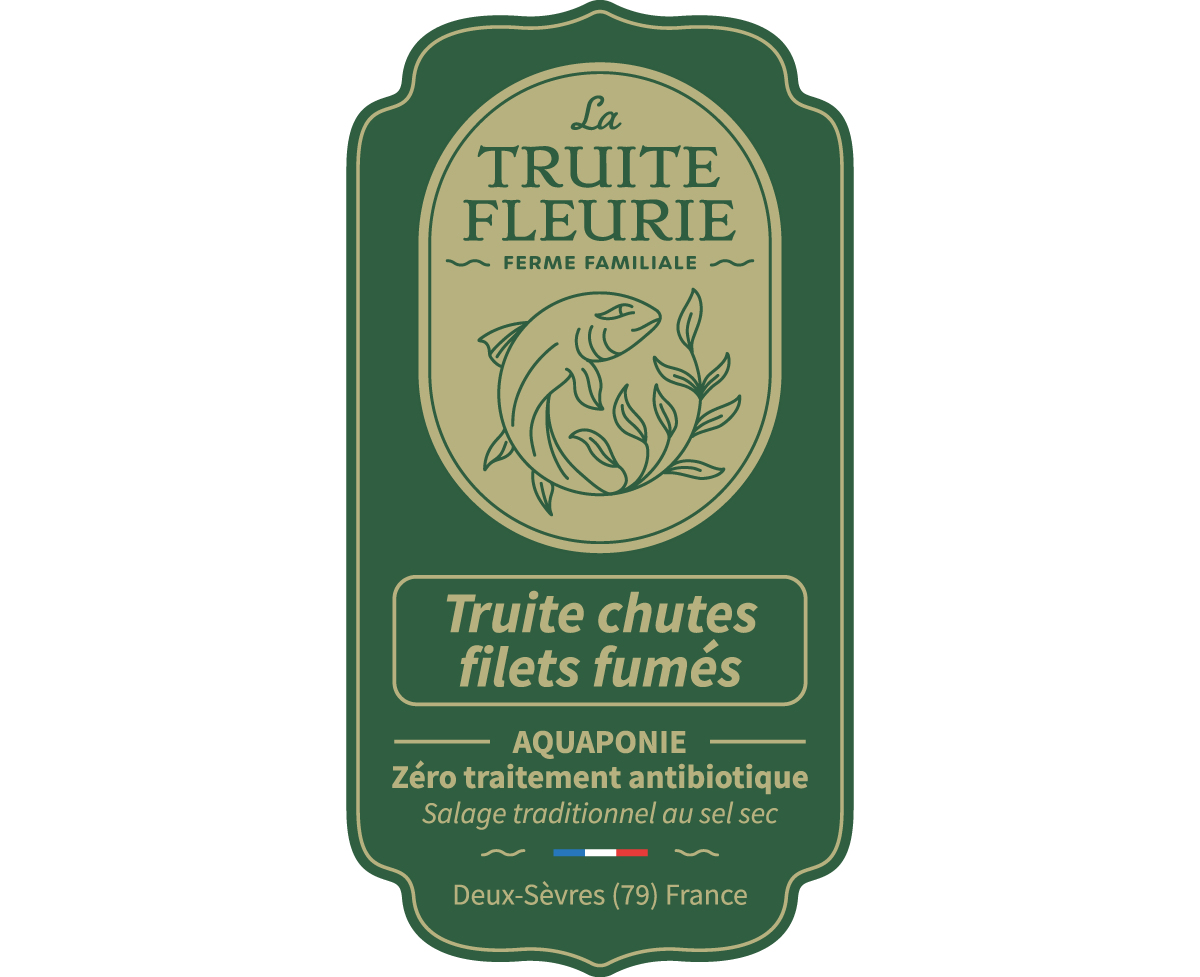 Le logo unique de La Truite Fleurie, producteur local engagé dans l ...