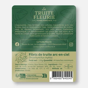Le logo unique de La Truite Fleurie, producteur local engagé dans l ...