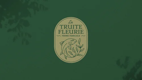 Le logo unique de La Truite Fleurie, producteur local engagé dans l ...