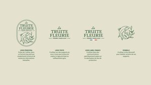 Le logo unique de La Truite Fleurie, producteur local engagé dans l ...