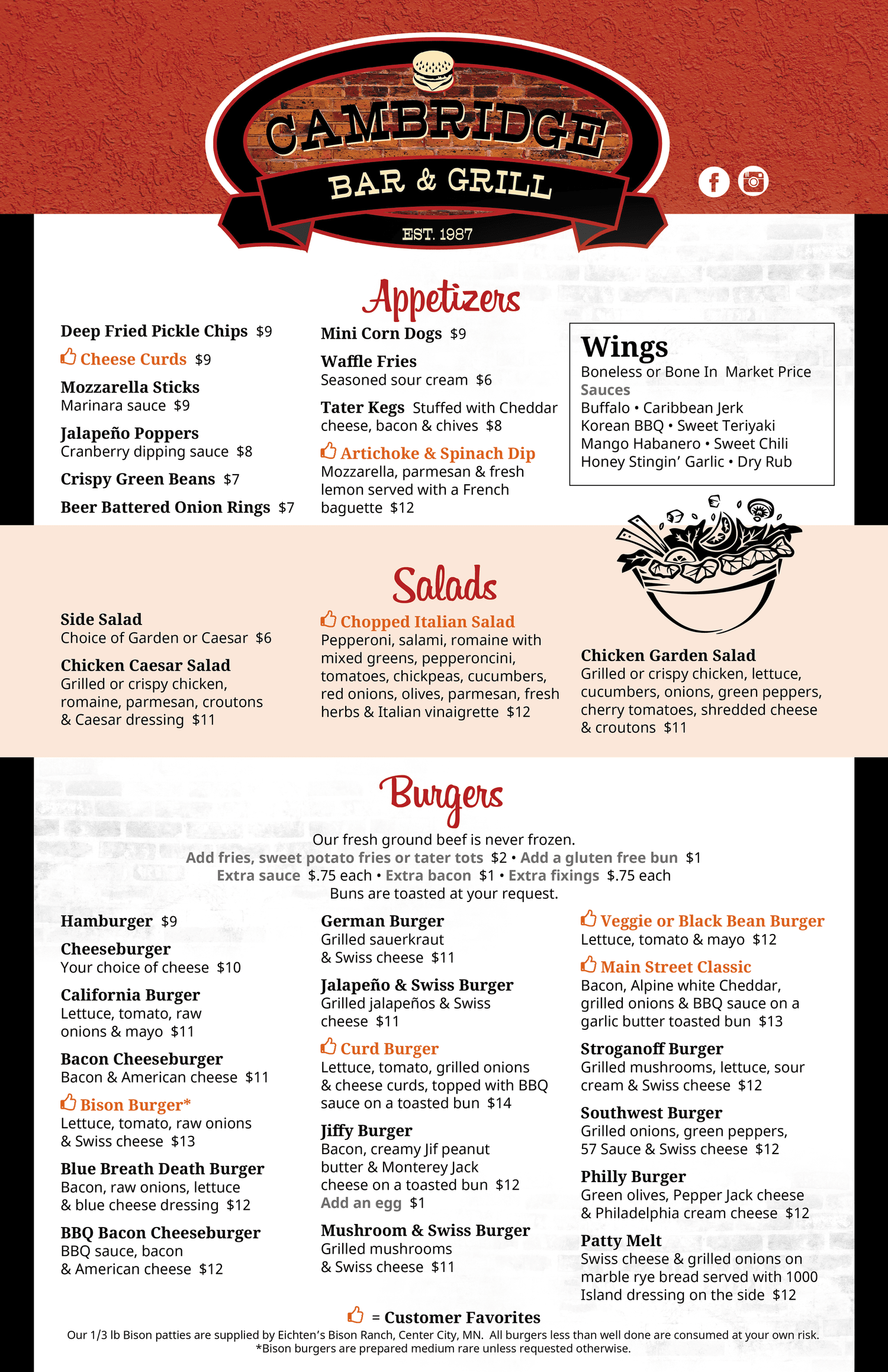 Menu — CBG