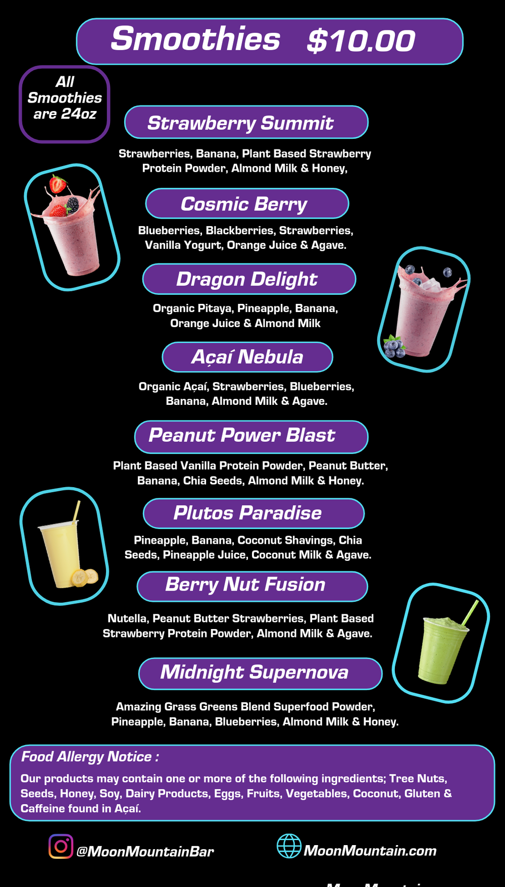 St. Pete Menu — Moon Mountain