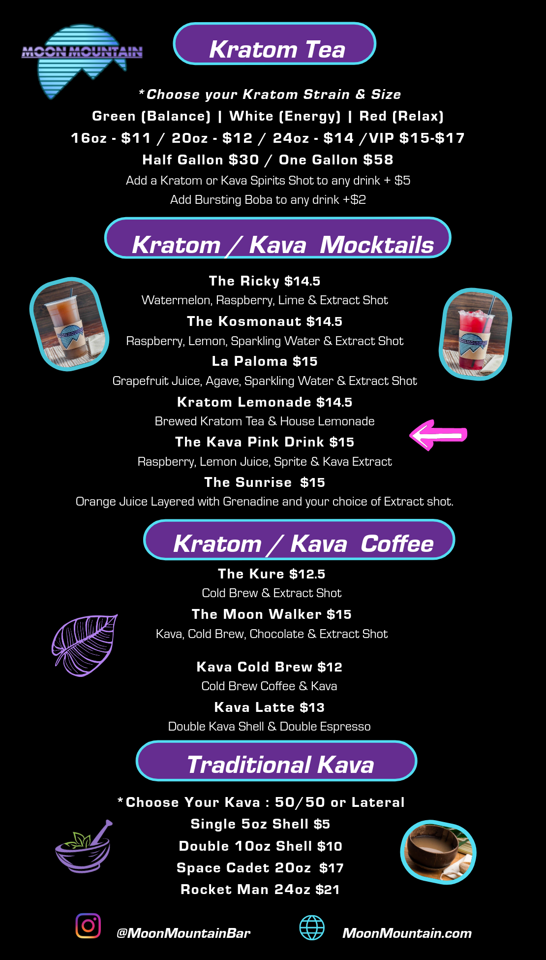 Brandon Menu — Moon Mountain