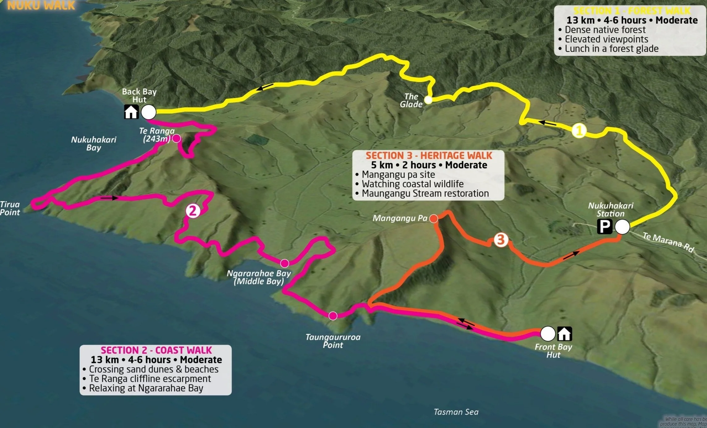 Maps and contours of — Nuku Walk