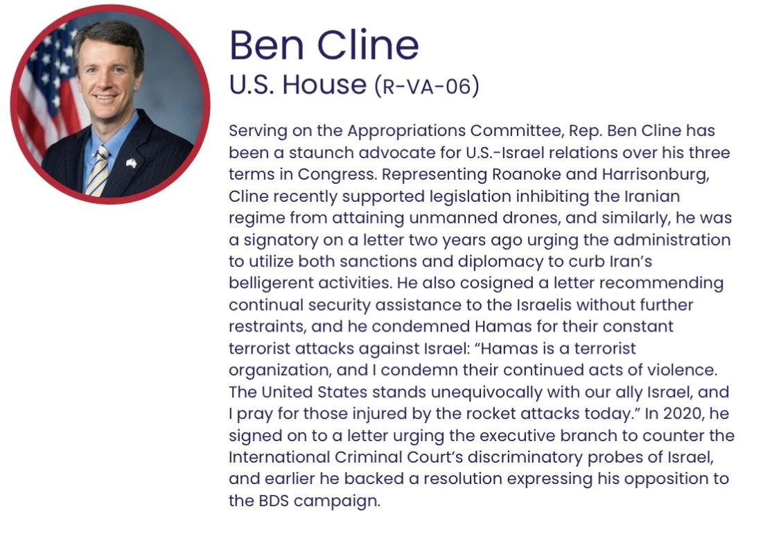 Virginia's Congressional Delegation — Track AIPAC