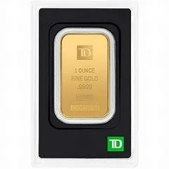 1 Ounce TD Gold Bar .9999 — SN GOLD TRADERS
