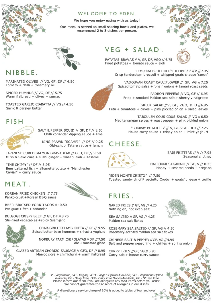 Menu — EDEN