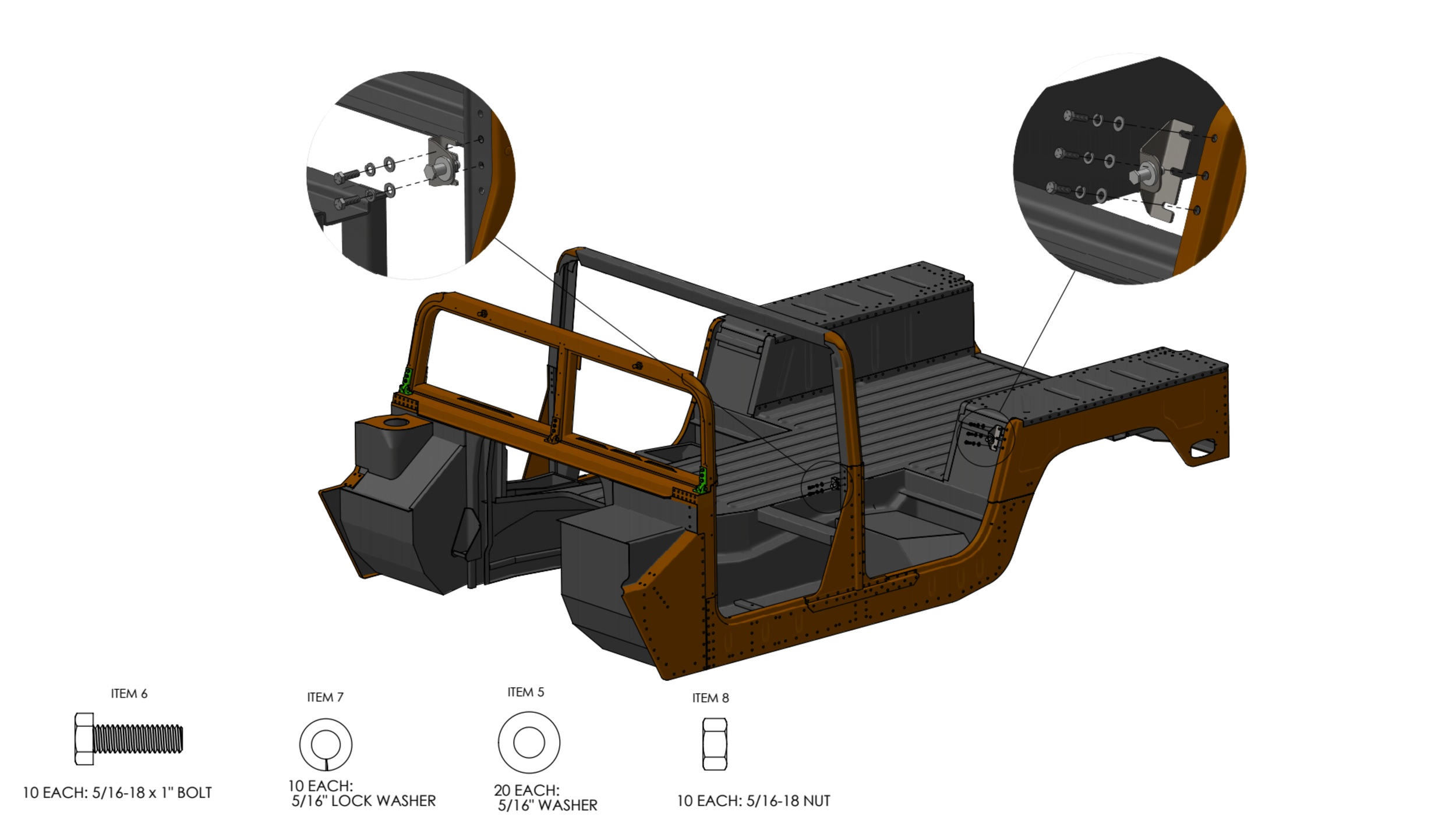 Aluminum Cab Kits Hummer H1 Humvee Complete Cab — Bravo Armored Machine