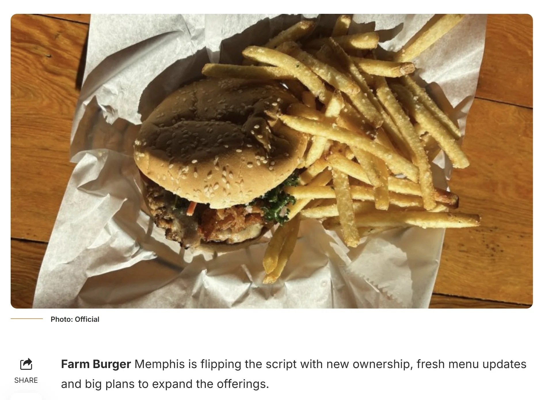 Farm Burger Memphis