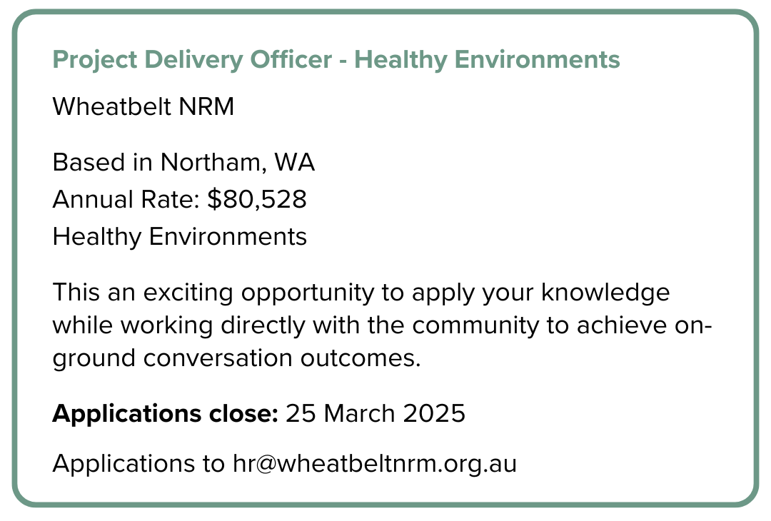 Careers: Join Our Team — Wheatbelt NRM
