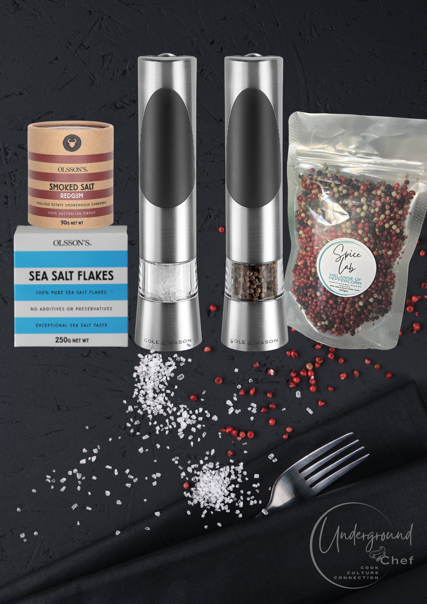 The Seasoned to Perfection - Electronic Mill Set with Olsson's Sea ...