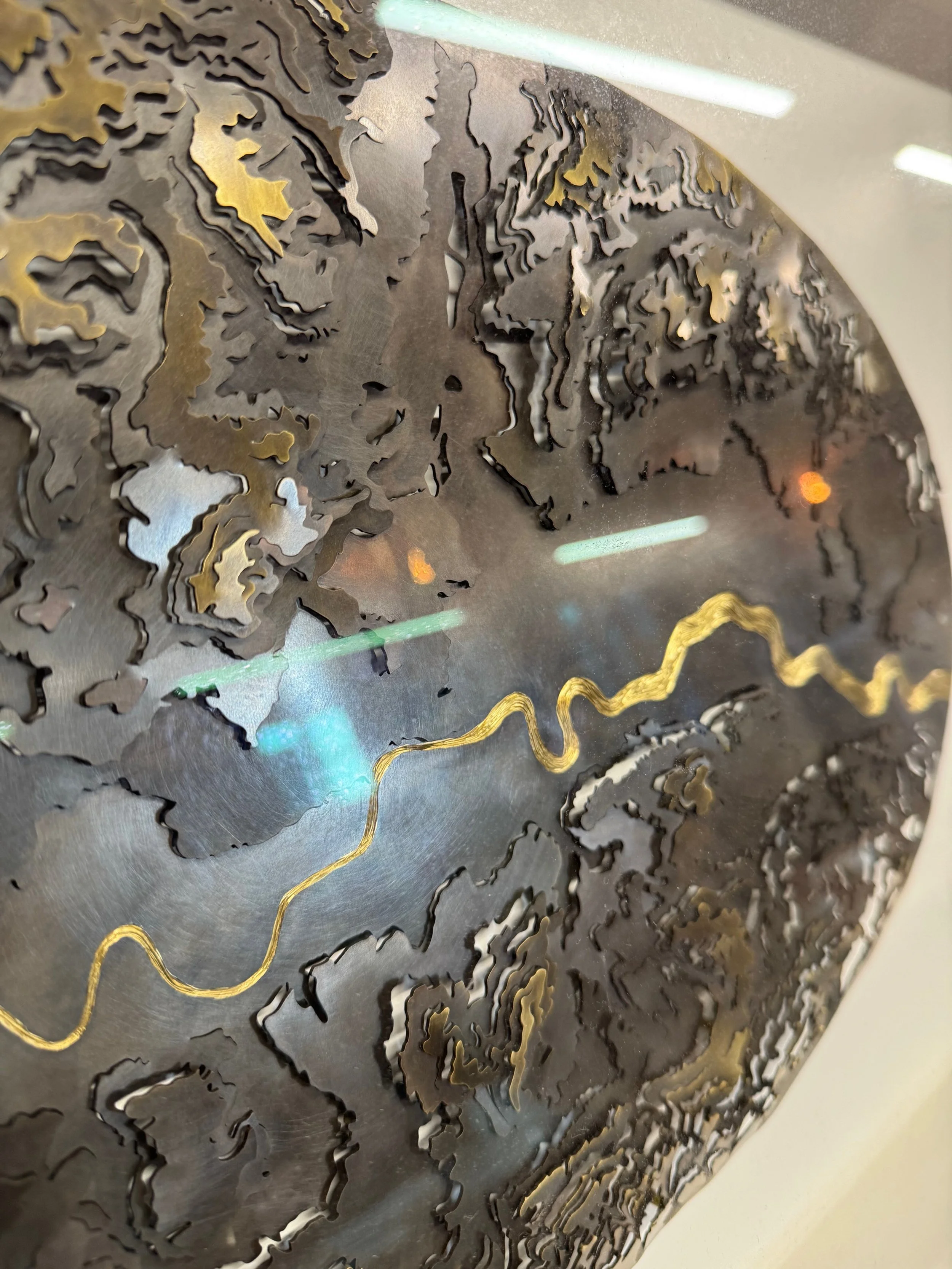 Contour Map Collection 'London' Brass Contour Map — The Yard Gallery ...