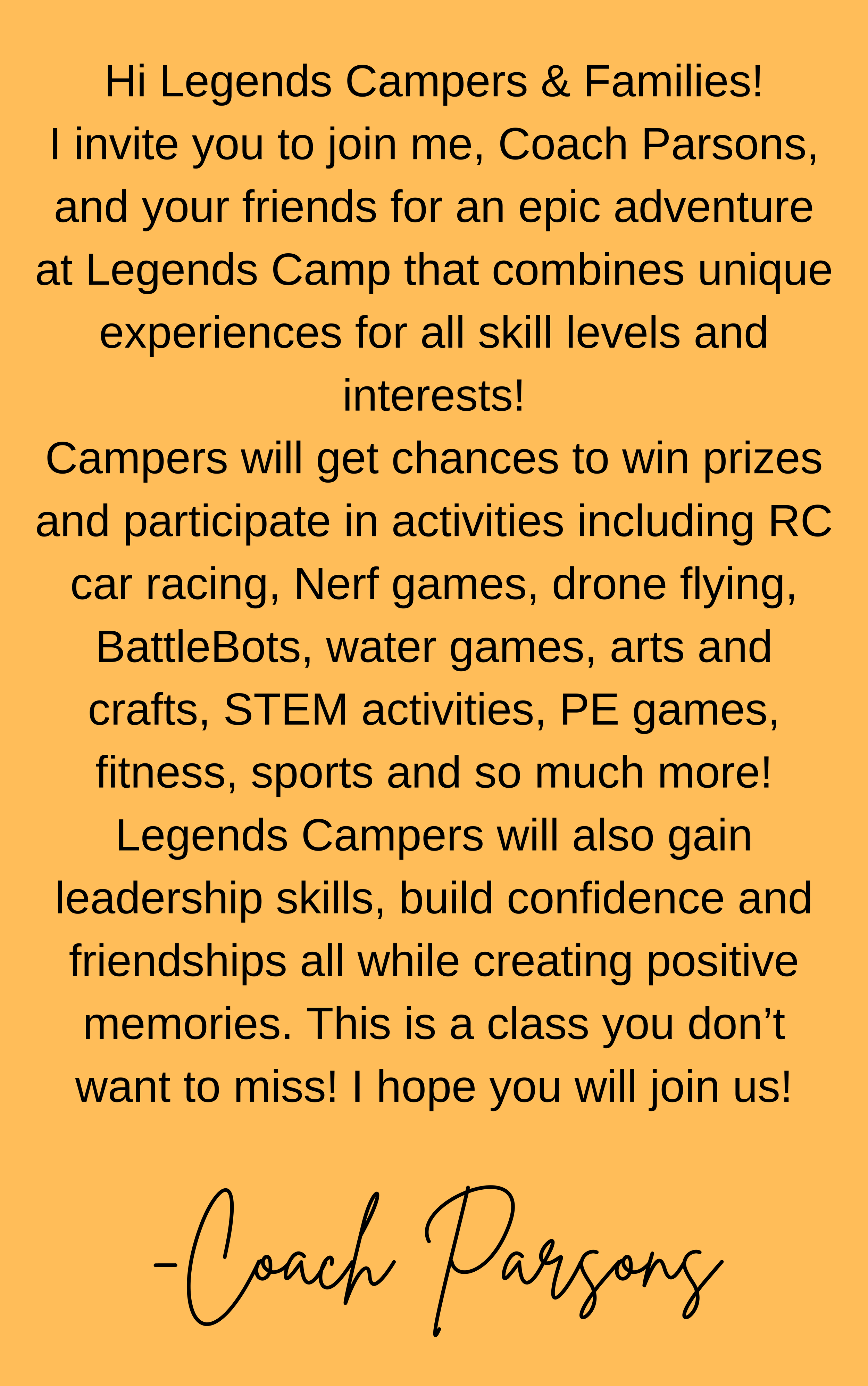 Legends with Coach Parsons