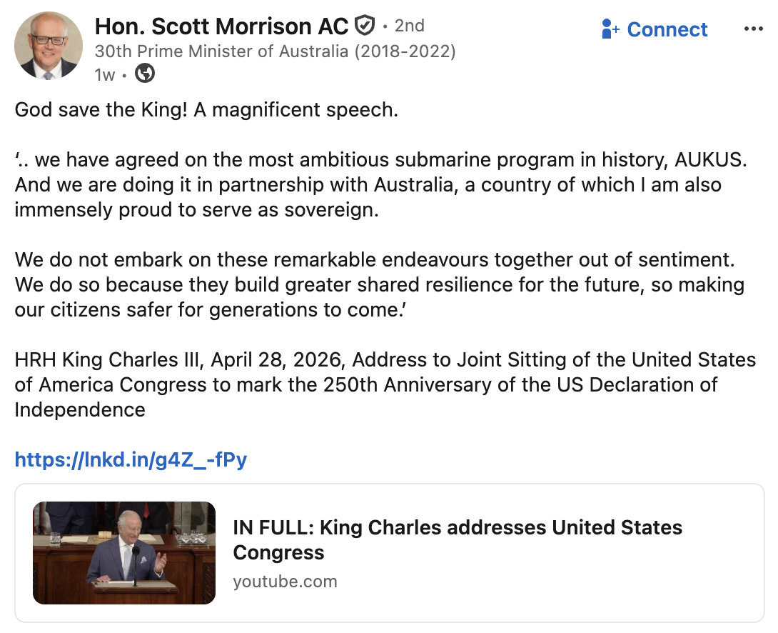 The Hon. Scott Morrison AC | 30th Prime Minister of Australia