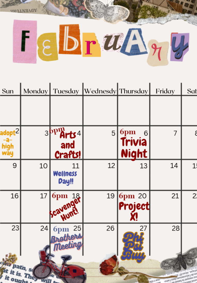 Calendar — Phi Psi Textiles Fraternity
