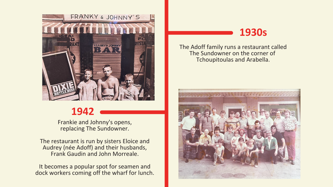 History — Frankie and Johnny's