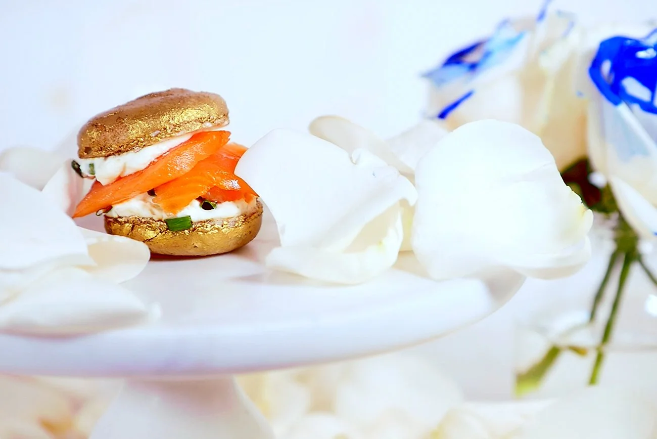 Rosewater Macarons With Smoked Salmon — Latitude 45