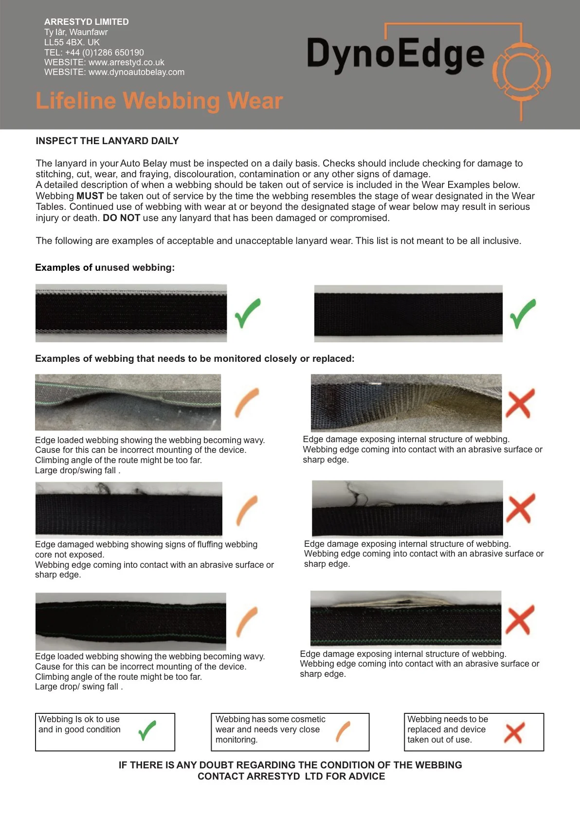 Product information — DYNO Auto Belay
