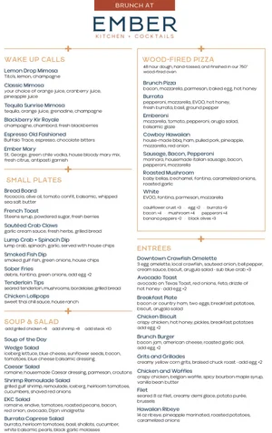 Menu - Ember Kitchen + Cocktails — Your Site Title
