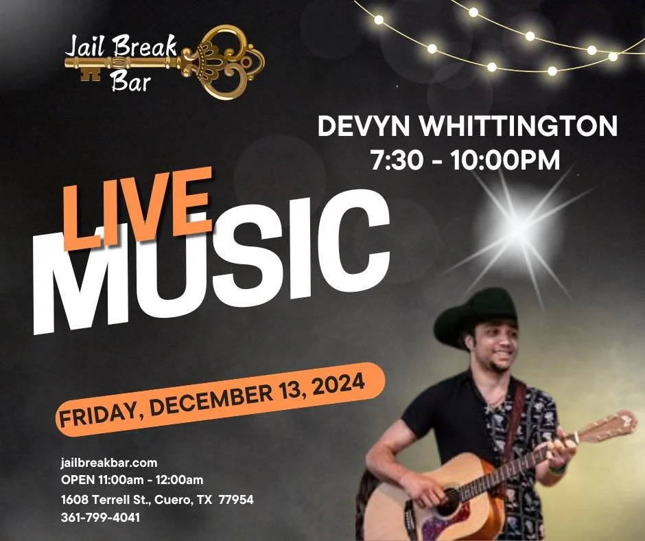 Events Happening in Cuero, Tx — Jailbreak Bar
