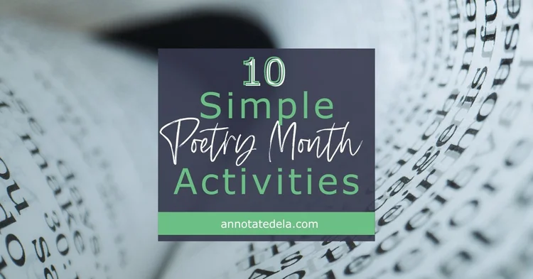 Ten Simple Poetry Month Activities to Engage Secondary Students ...