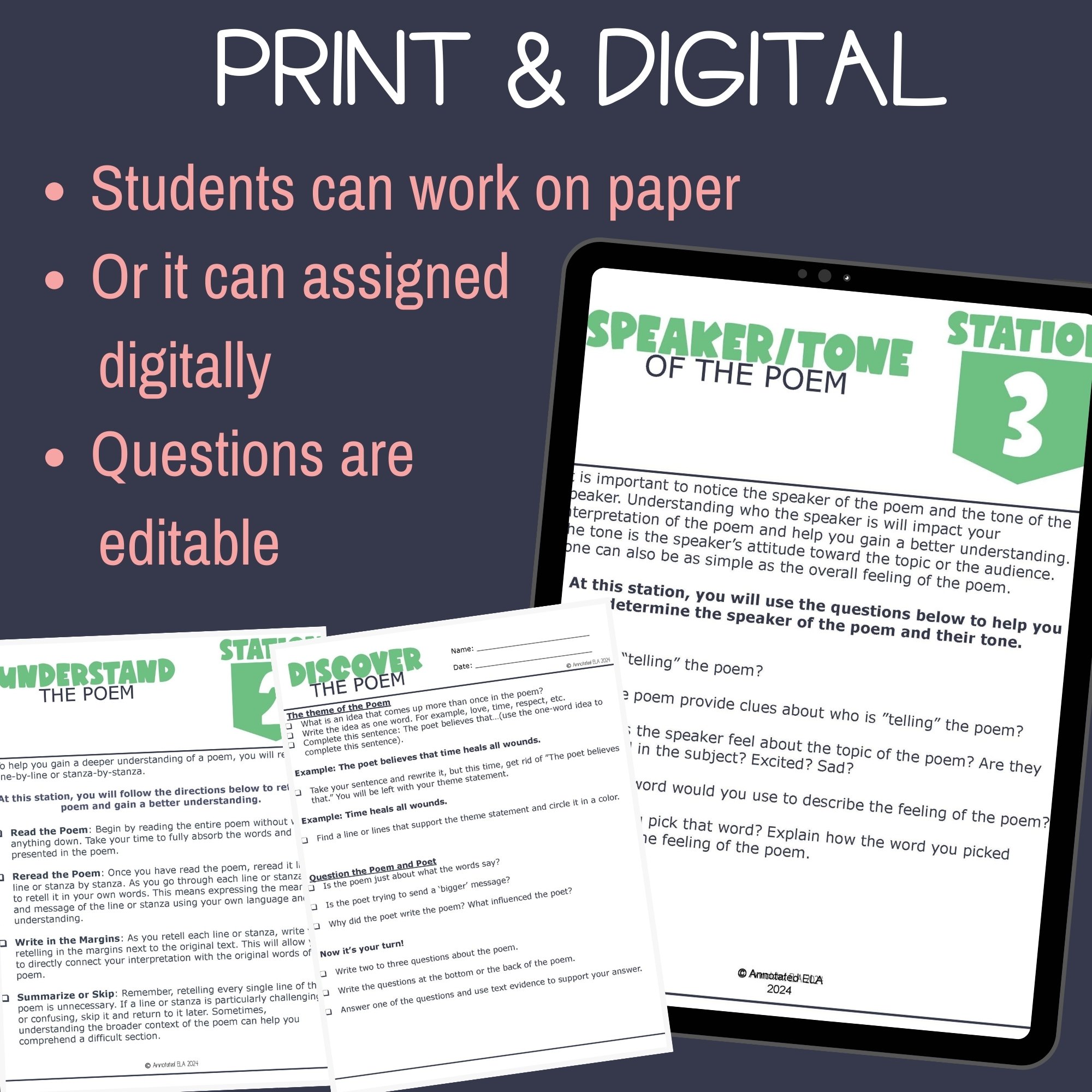 Poetry Analysis Stations — Annotated ELA