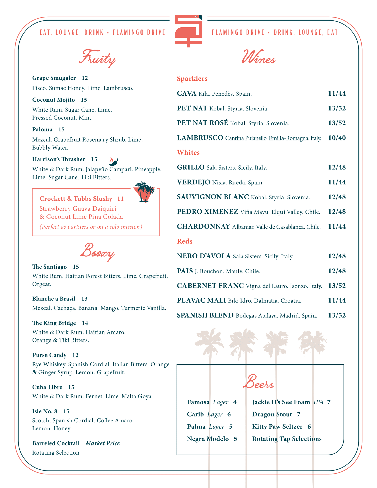 Menu | Discover Our Menu - Dine Today — Flamingo Drive