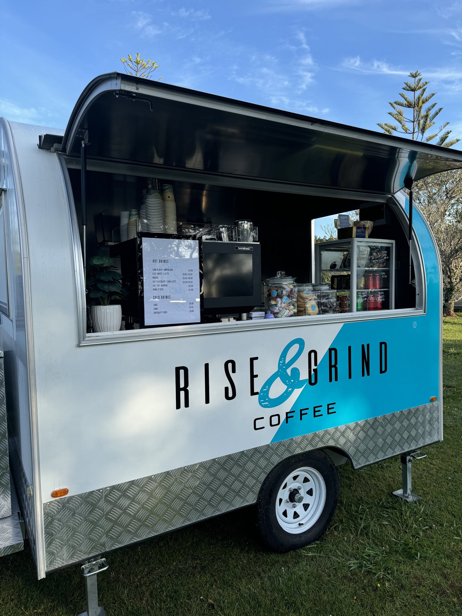 Rise & Grind Coffee Cart I Event Hire I Auckland