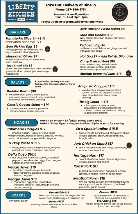 Menu — Liberty Kitchen West