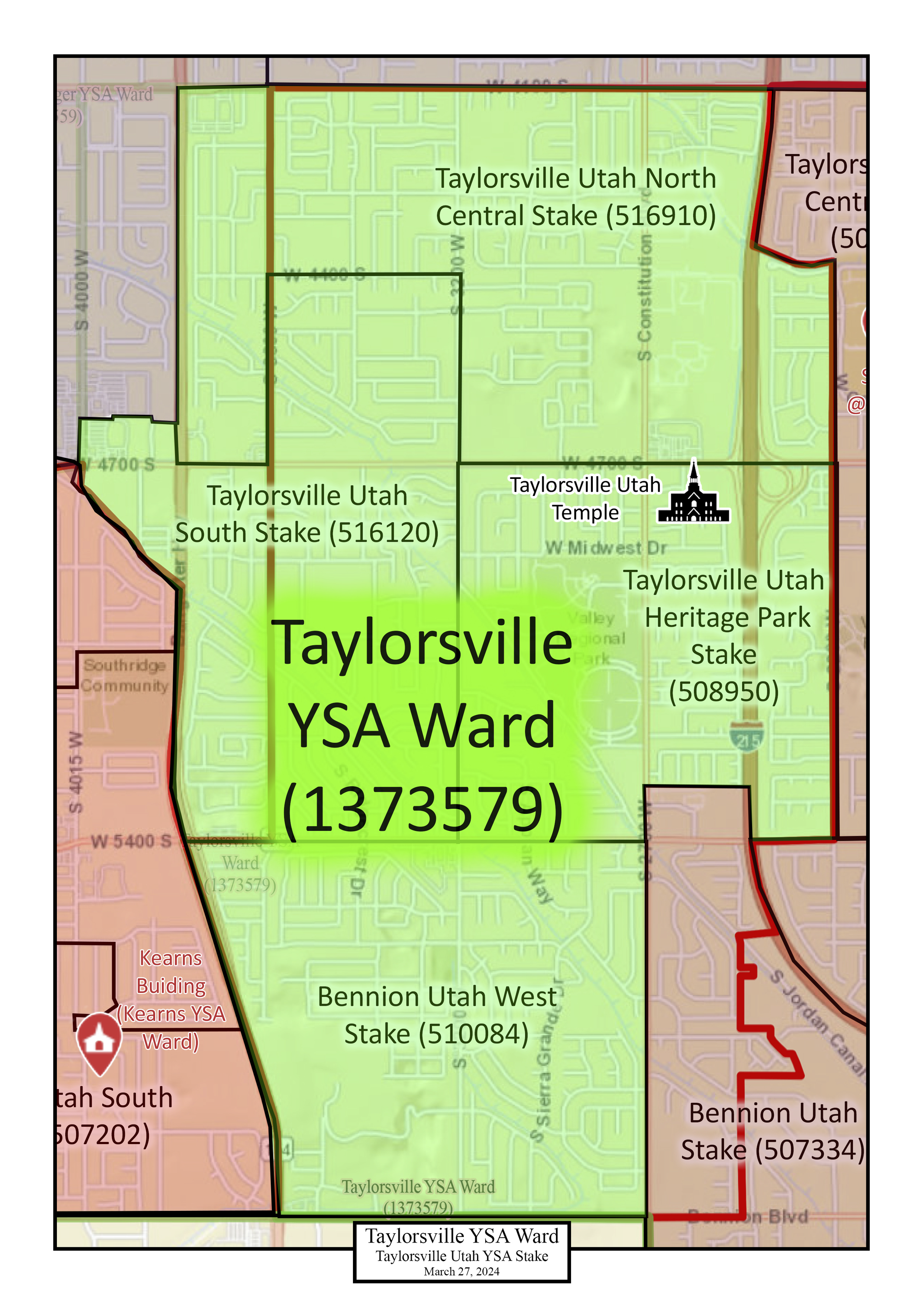 Taylorsville YSA Ward — Taylorsville YSA Stake