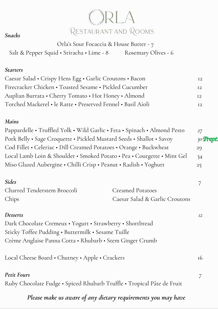 Orla | Restaurant & Rooms