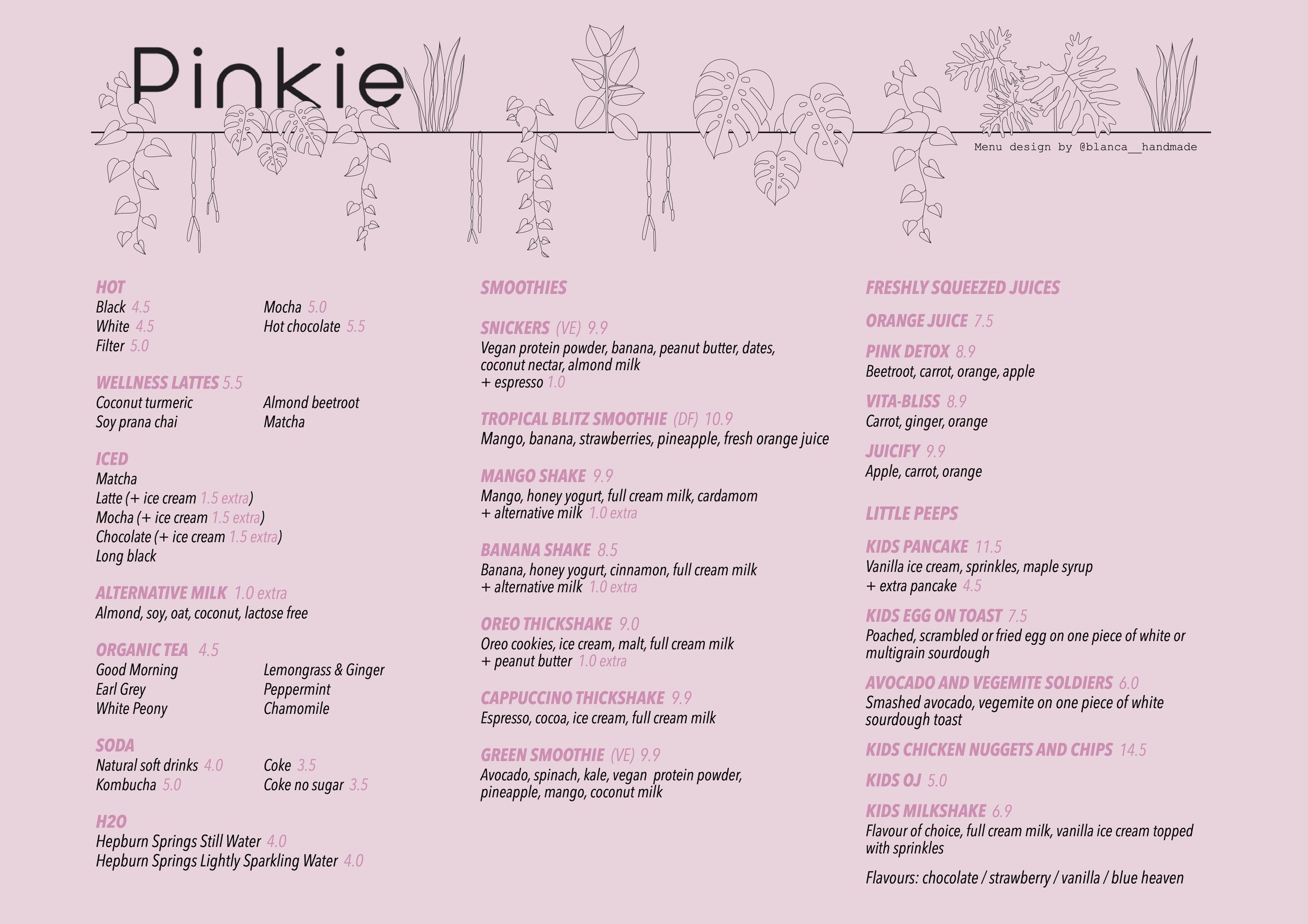 Menu — Pinkieivanhoe