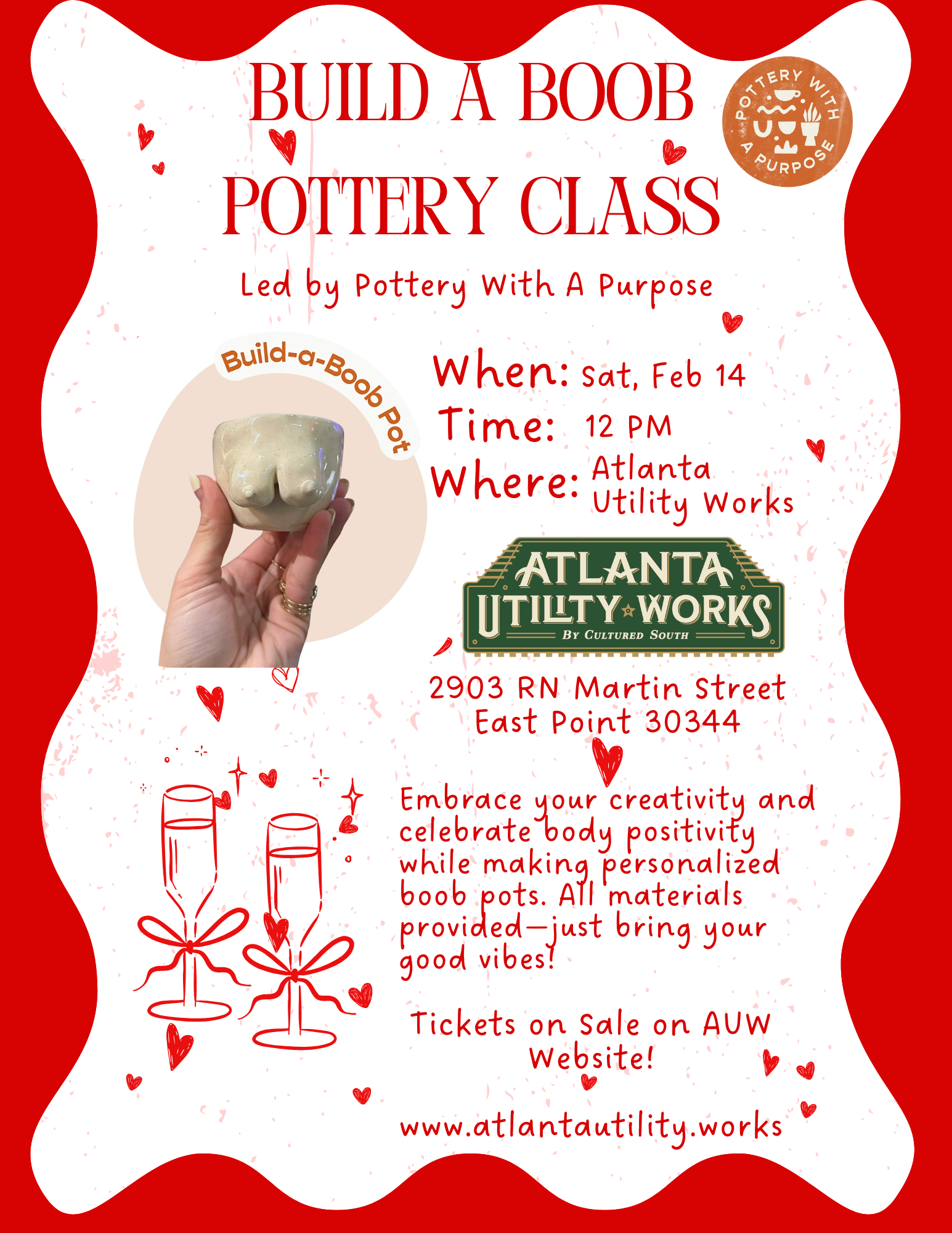 Build A Boob Pottery Class — AUW