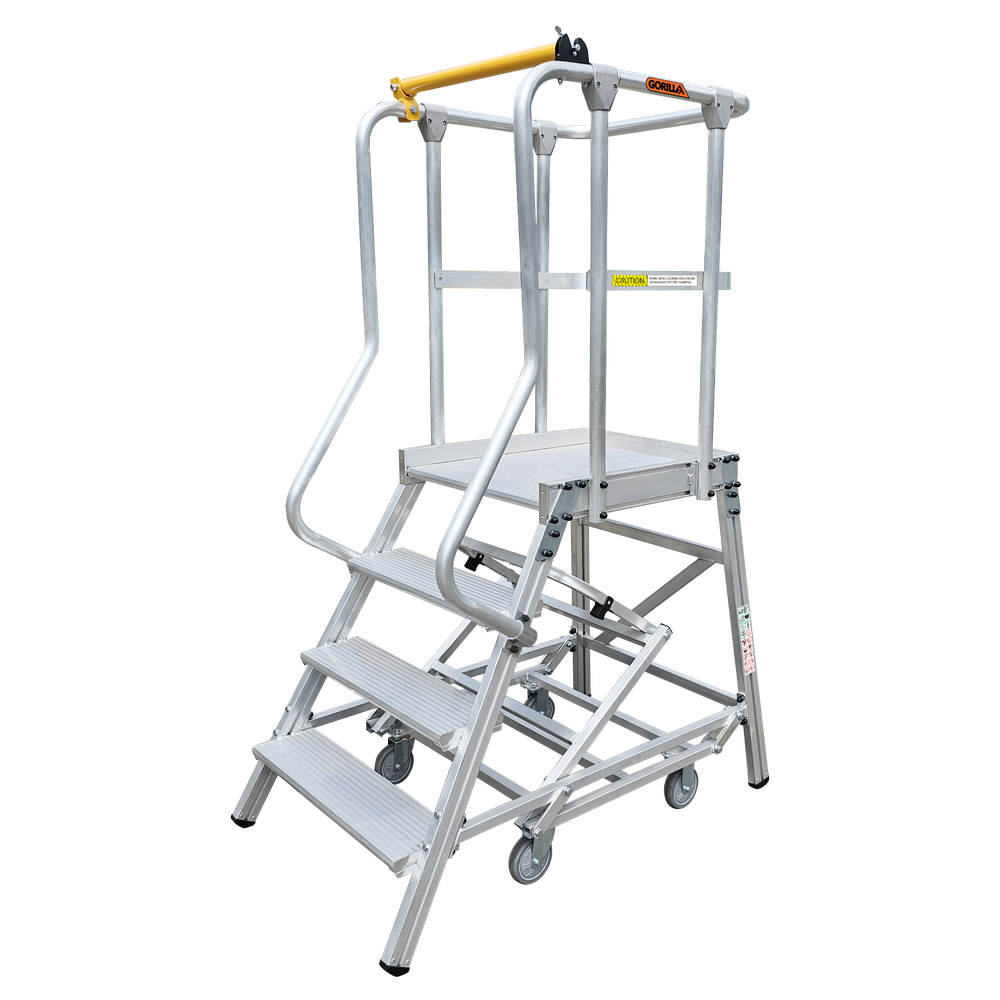 4 STEP HEAVY DUTY ORDER PICKER — Gorilla Ladders