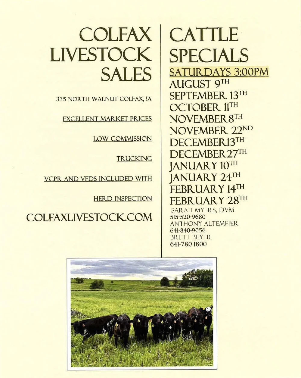 Colfax Livestock Sales Co. | Colfax Sale Barn