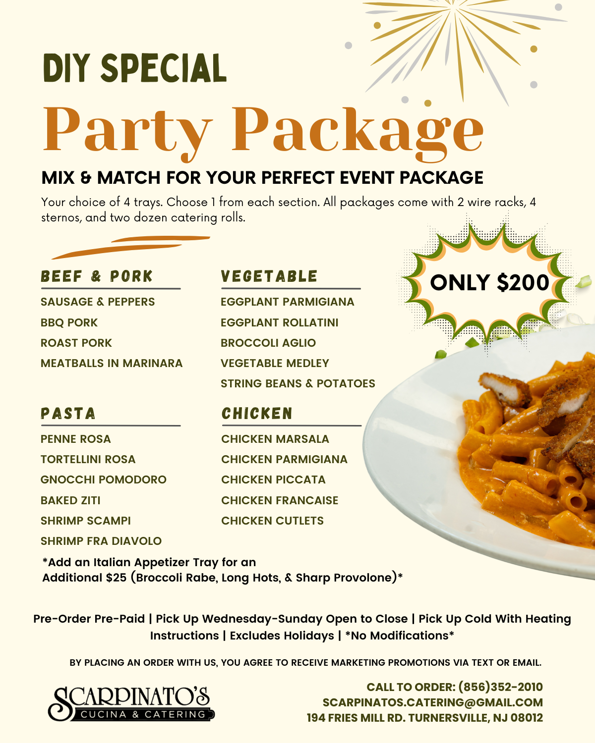 Our Specials — Scarpinato's Cucina & Catering