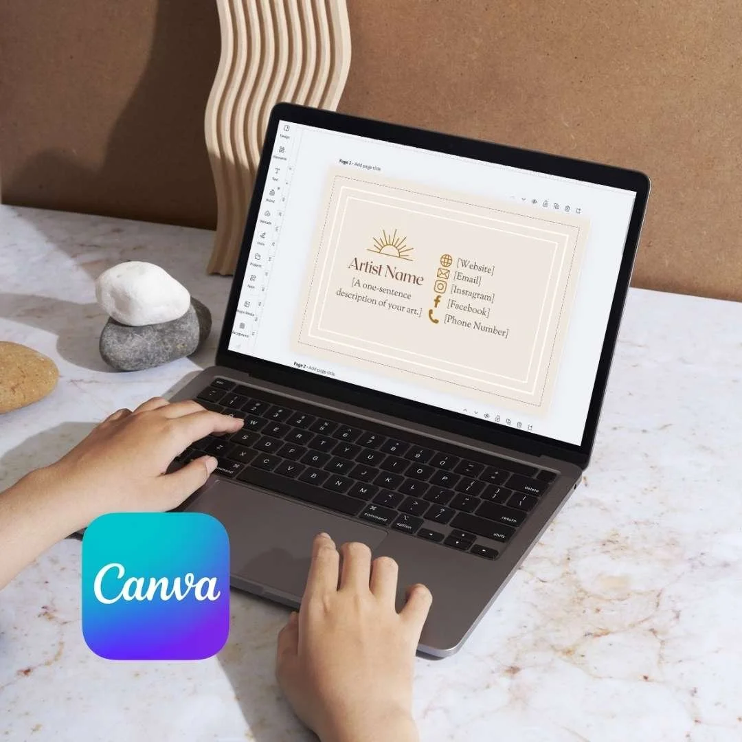 Neutral Cream Artist Business Card Template — Learn My Craft