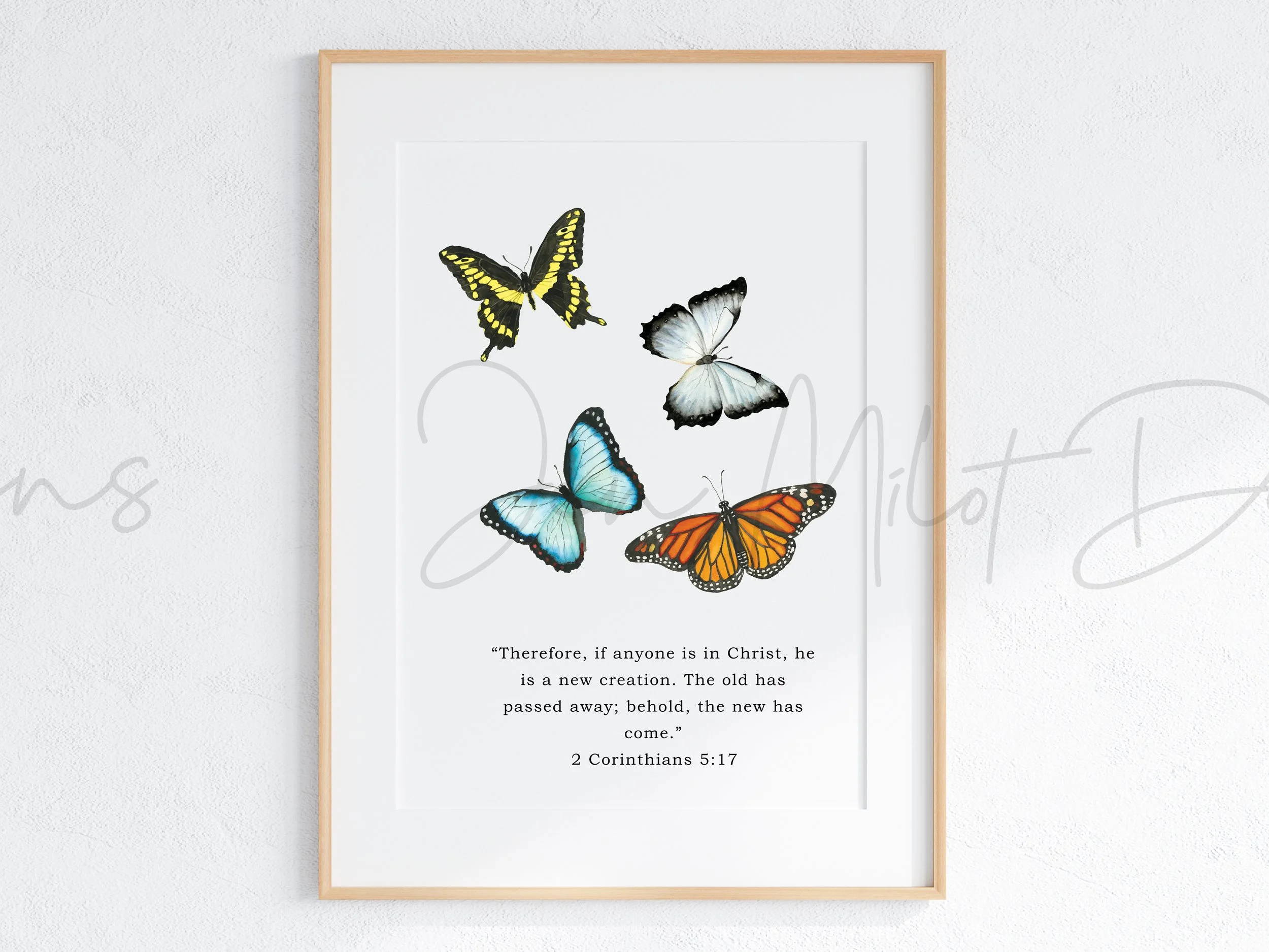Bible Verse Butterflies Watercolor Download — Jen Milot Designs