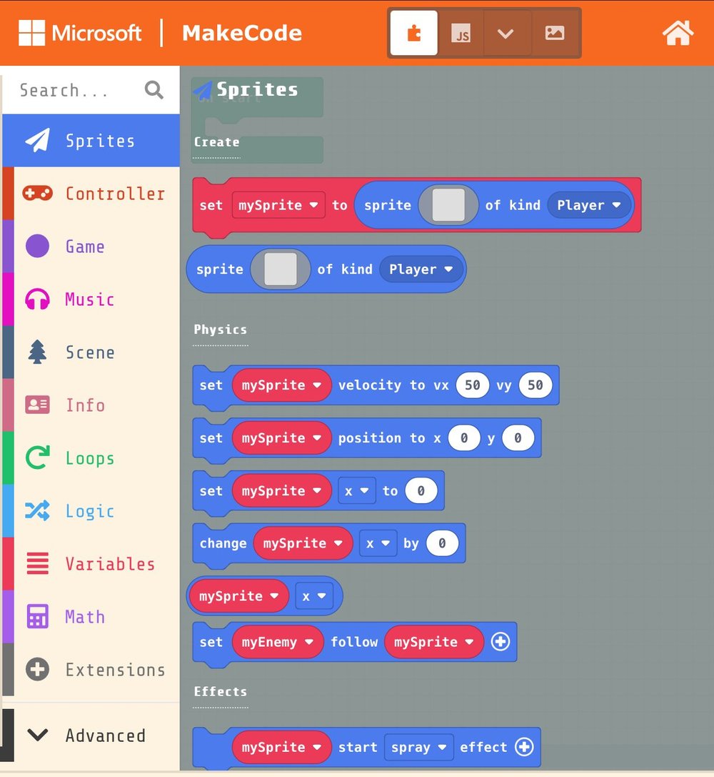 Getting Started with MakeCode Arcade: Blocks — Petiole Learning