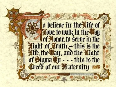 The Sigma Nu Creed — ΣΝ