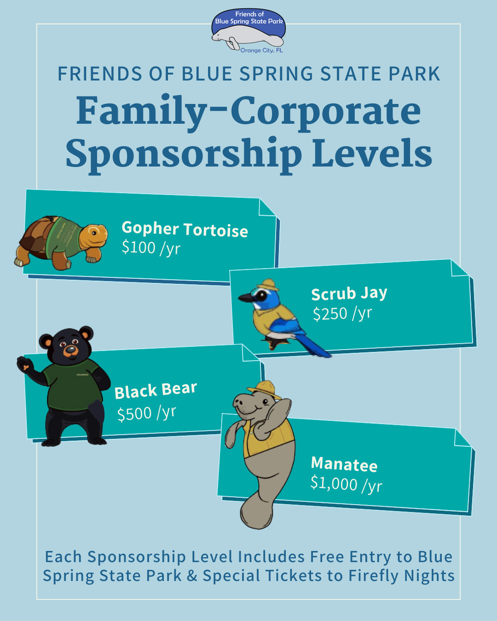 Sponsorships — Friends of Blue Spring State Park
