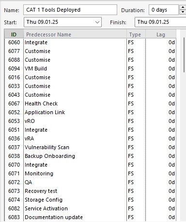 Microsoft Project predecessors filtering macro — TAILWIND PROJECT