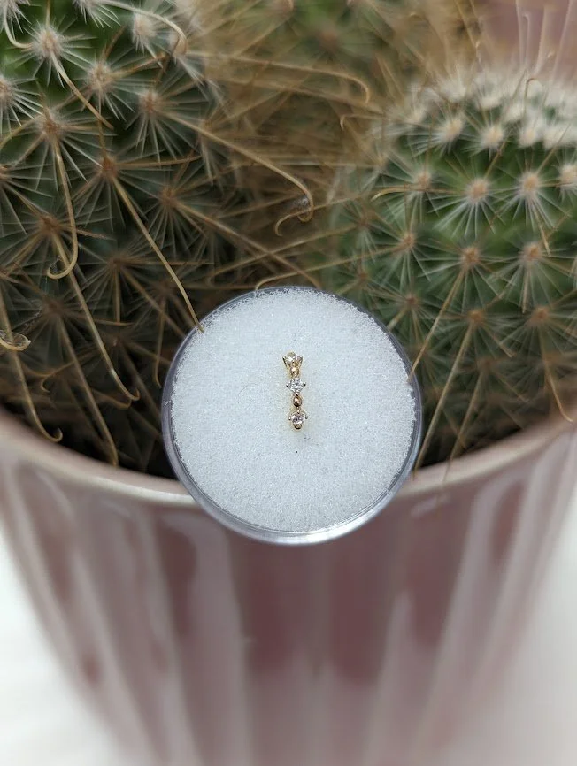 Tish Lyon 14ct Gold - 'Triple CZ with Beads Ring' — The Owl & the ...