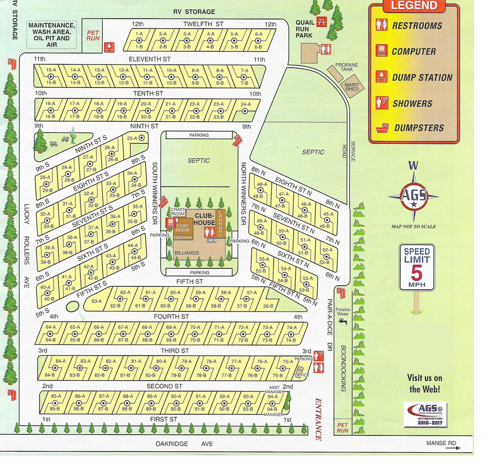 Park Map — SKP Pair-A-Dice RV Park
