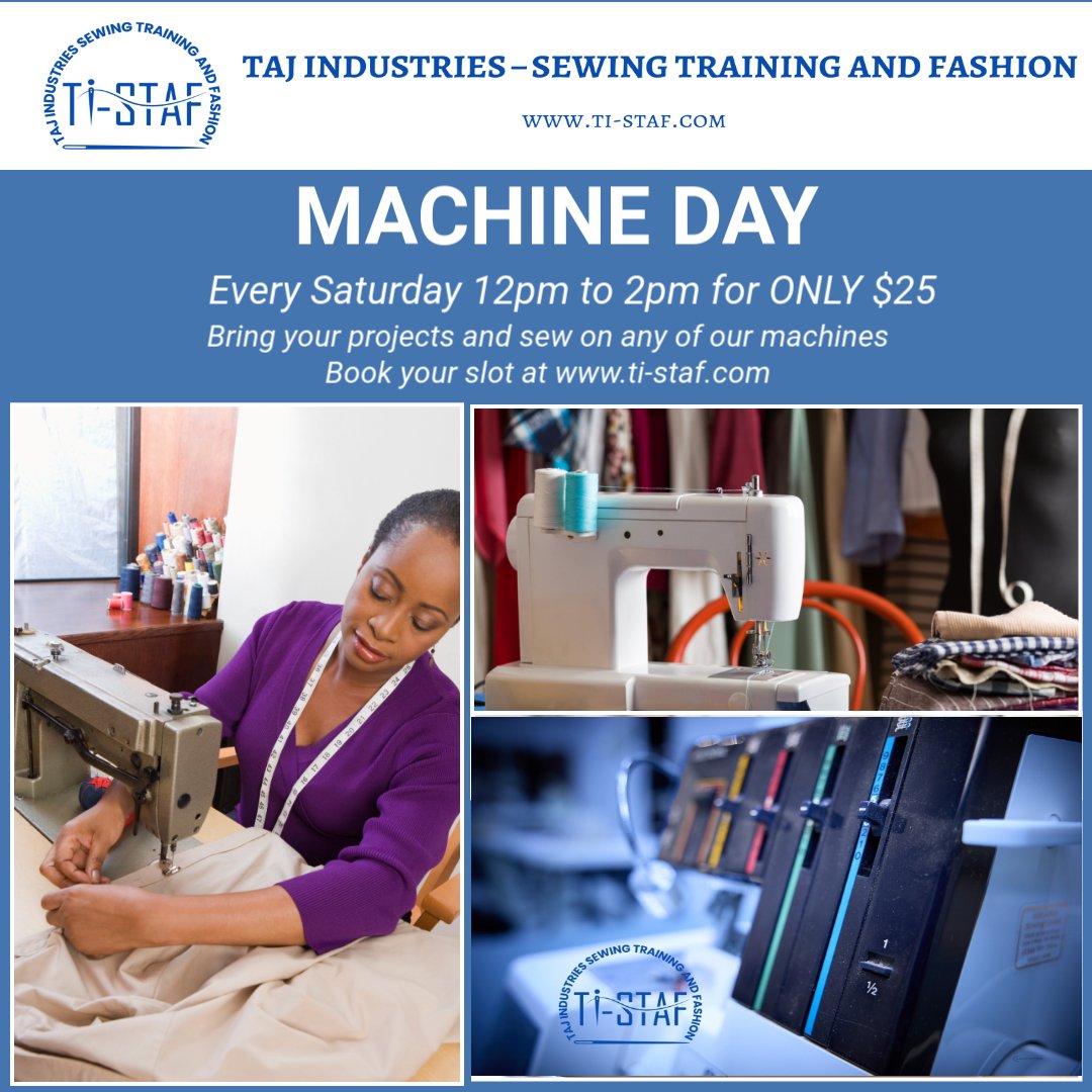 Machine Day | Enhance Your Sewing Skills — Join Now — TI-STAF