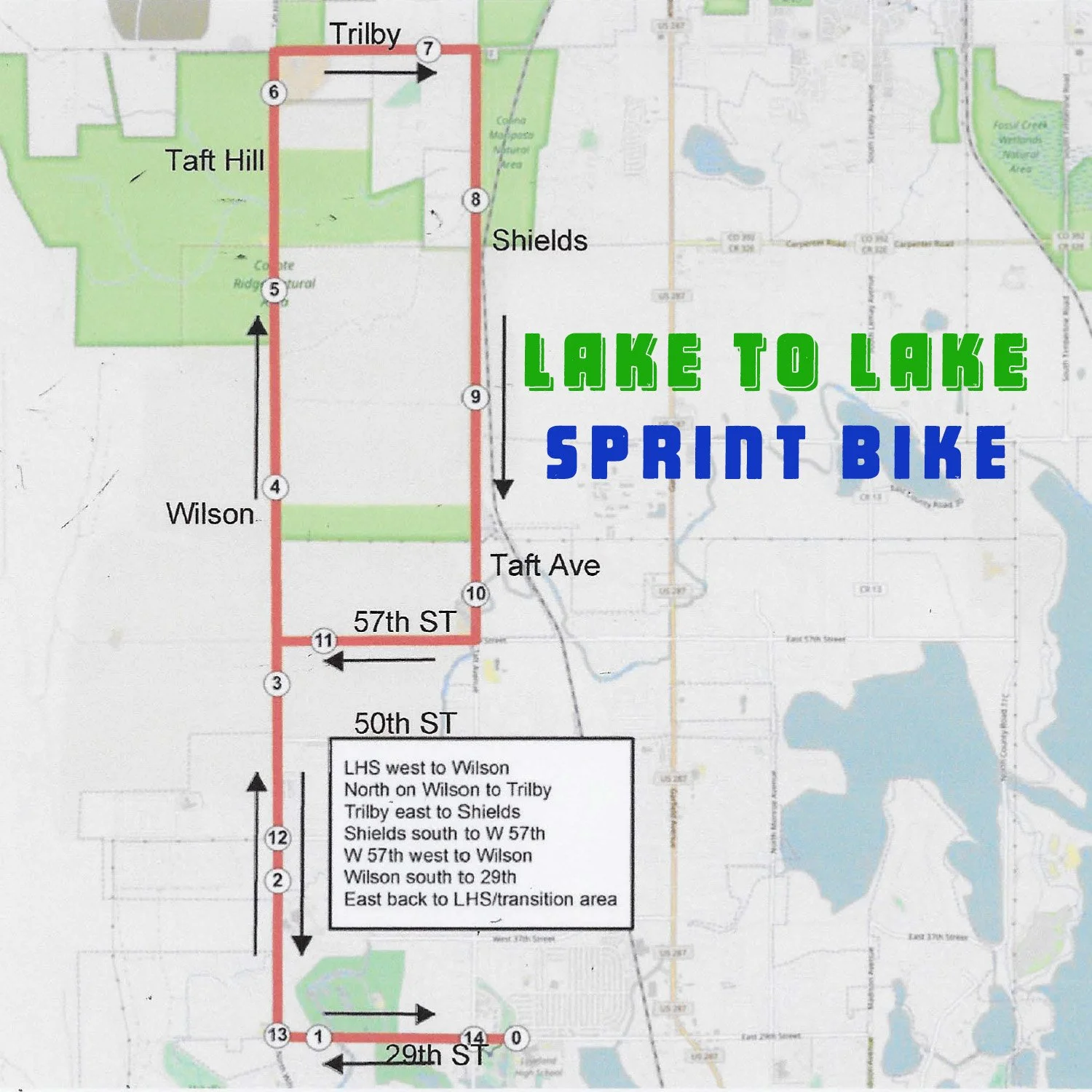 Race Courses — Loveland Lake to Lake Triathlon - June 21, 2025