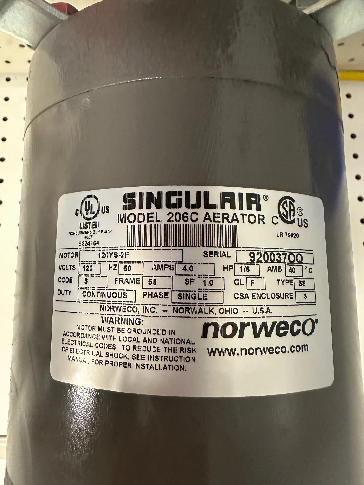 Norweco Control Panel 210p — Pro Septic Supply Co.