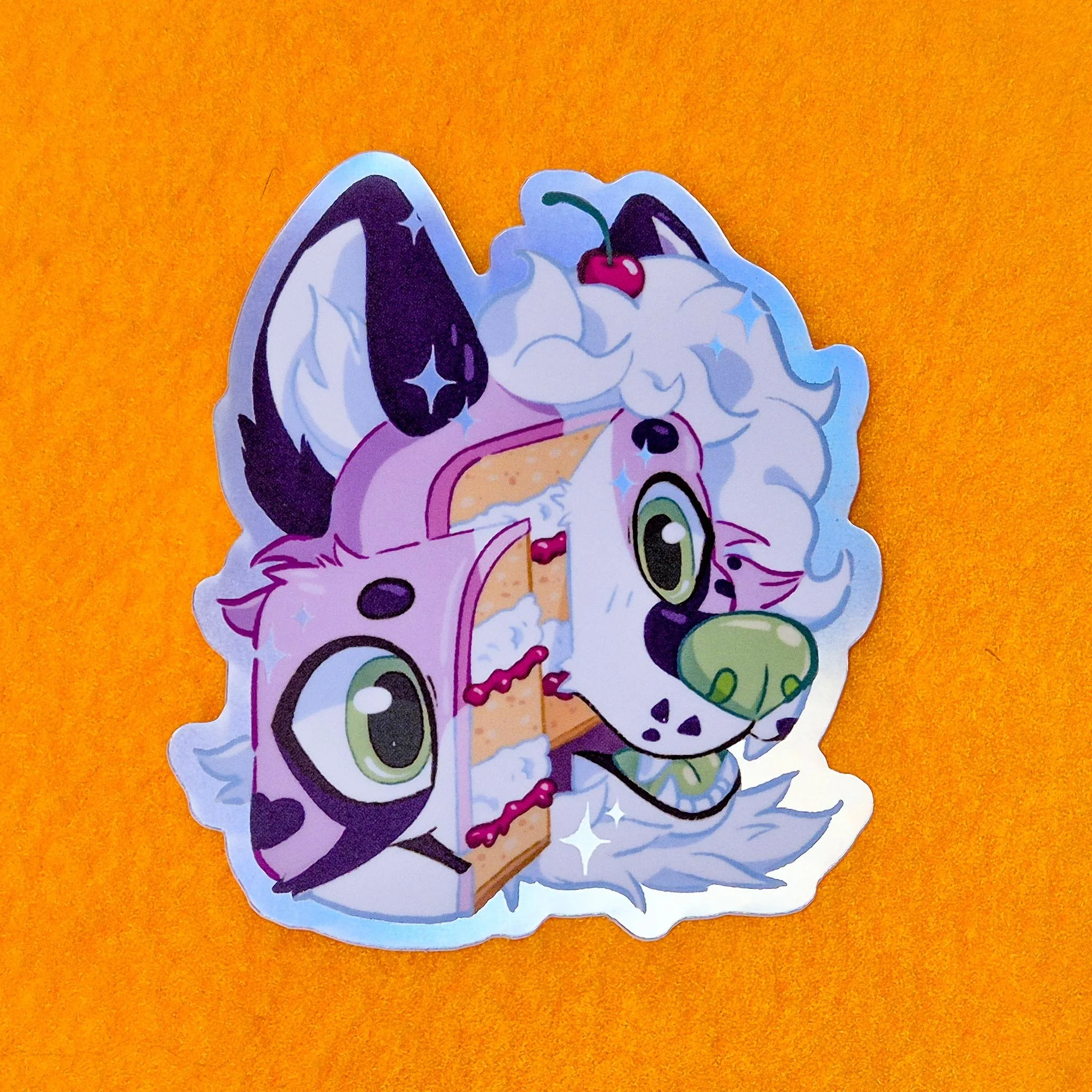 Is it fursuit or is it cake? Sticker — Jurassicat Studios