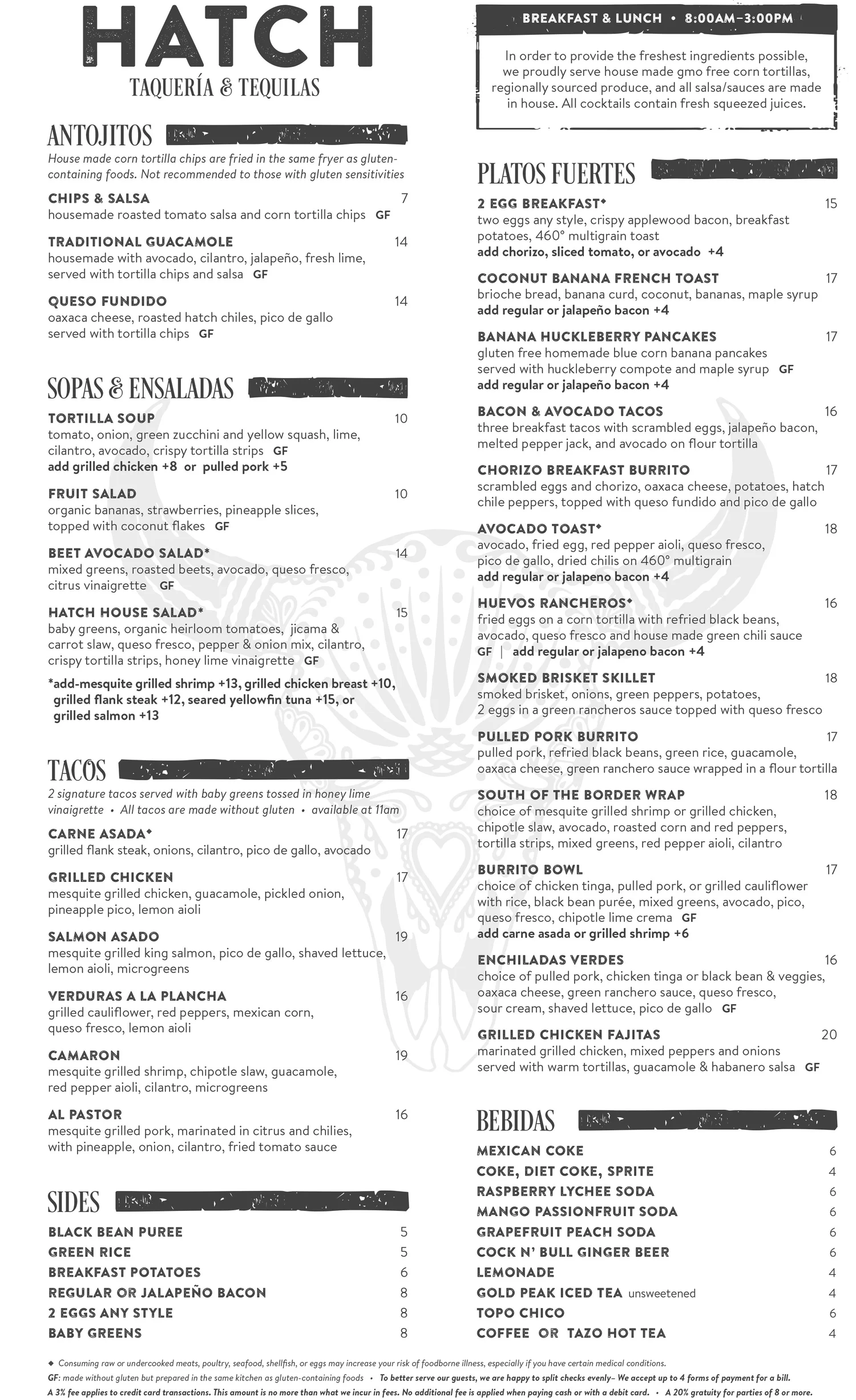 Lunch Menu — Hatch Taqueria And Tequilas (Copy)