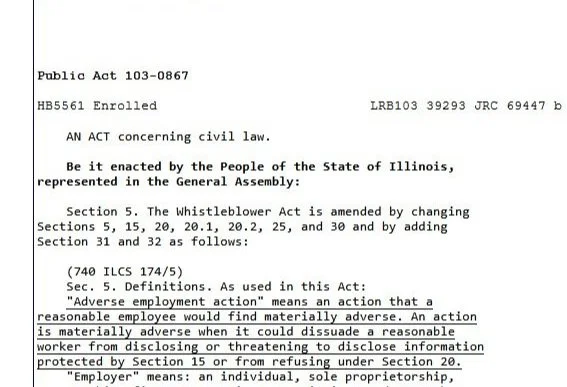 Illinois Expands Whistleblower Protections Under Public Act 103-0867 ...